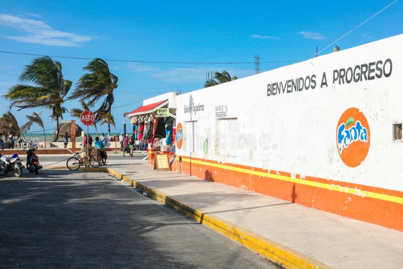 Seafront in Progreso Near Merida, Yucatan, Mexico Editorial Stock Photo ...