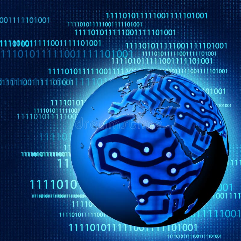 Tecnología De La Información Global. Fondos Abstractos Del Techno Para ...
