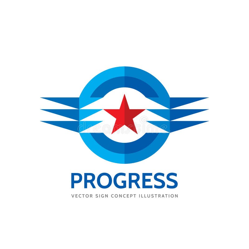 Progress - Abstract Business Vector Logo Template. Design Elements with ...