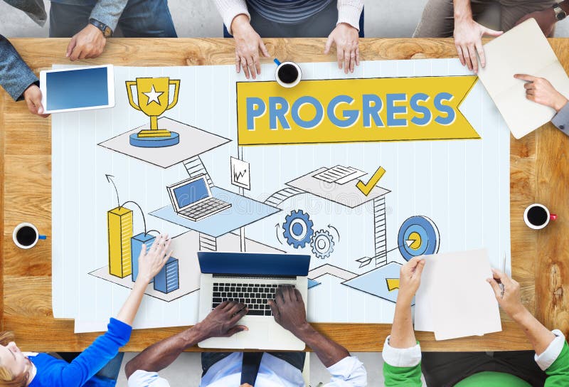 Progress Advance Growth Improvement Better Concept Stock Image - Image ...