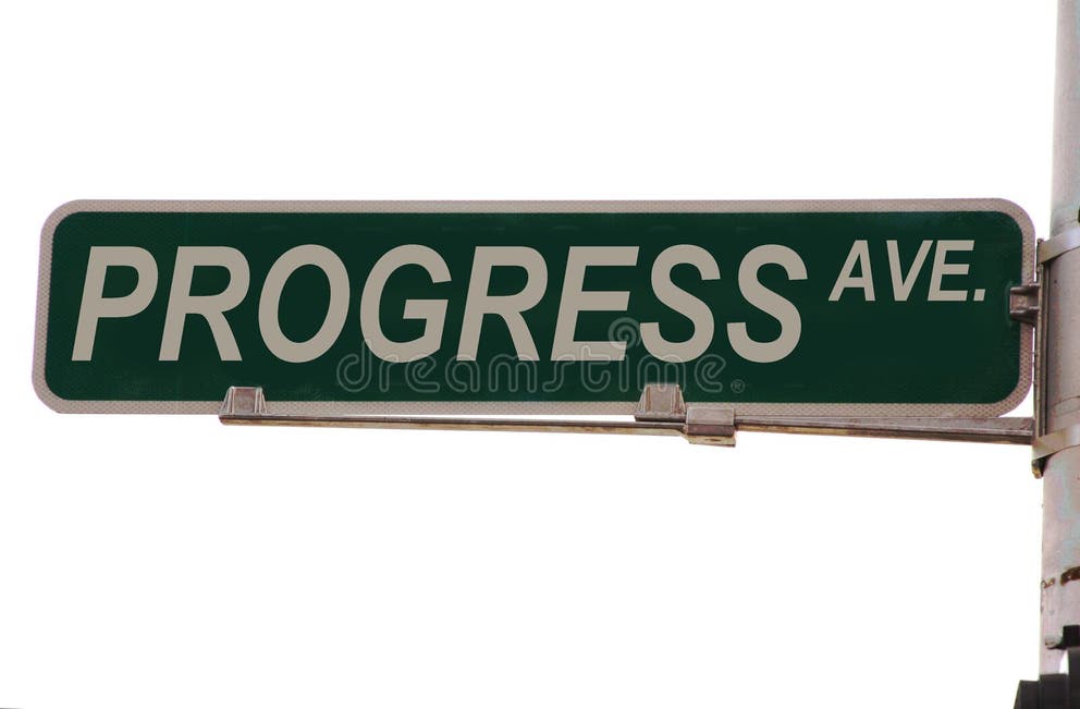 Progress Avenue Street Sign Stock Photo - Image of information, street ...