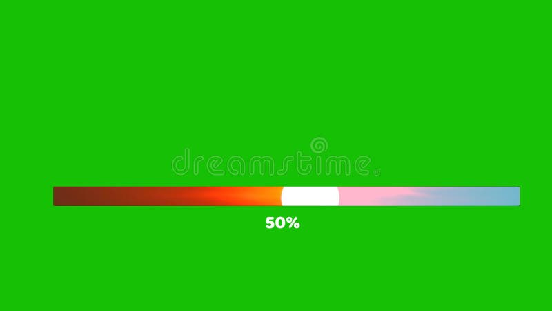 Progress Bar Animation Blue Sky To Sunset Sky on Horizon with Numeric ...