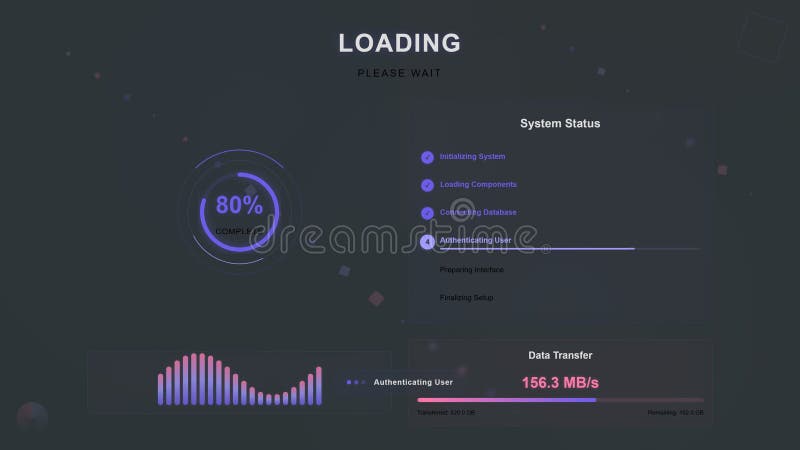 Progress Bar Displays Database Connection and Data Transfer during ...