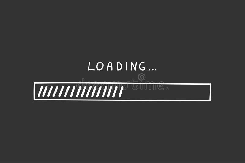 Progress Bar in Doodle Style, Vector Illustration. Hand Drawn Loading ...