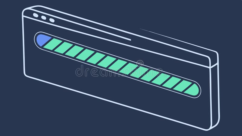 Progress Bar Indicator with Loading Status, Digital Display, Vector ...