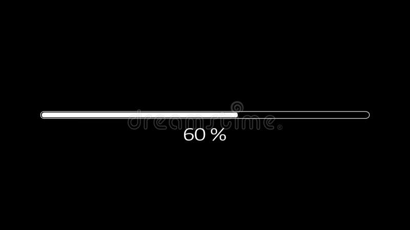 Progress Bar Isolated on Black Background Stock Footage - Video of ...