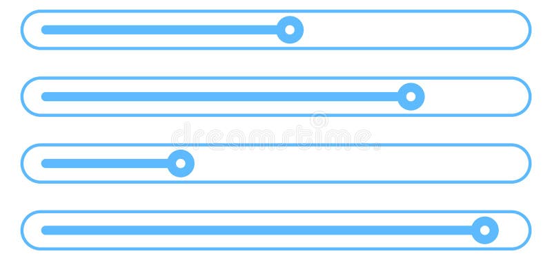 Progress Bar Indicators. Business Dashboard Blue Line Element Stock ...