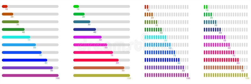 Progress Bar and Loader. Progress Bar Collection. Colorful Icons for ...