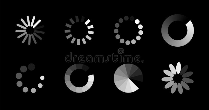 Progress Bar Set. Loading Status Bar Web Indicator. Process Download Step by Step. Stock ...