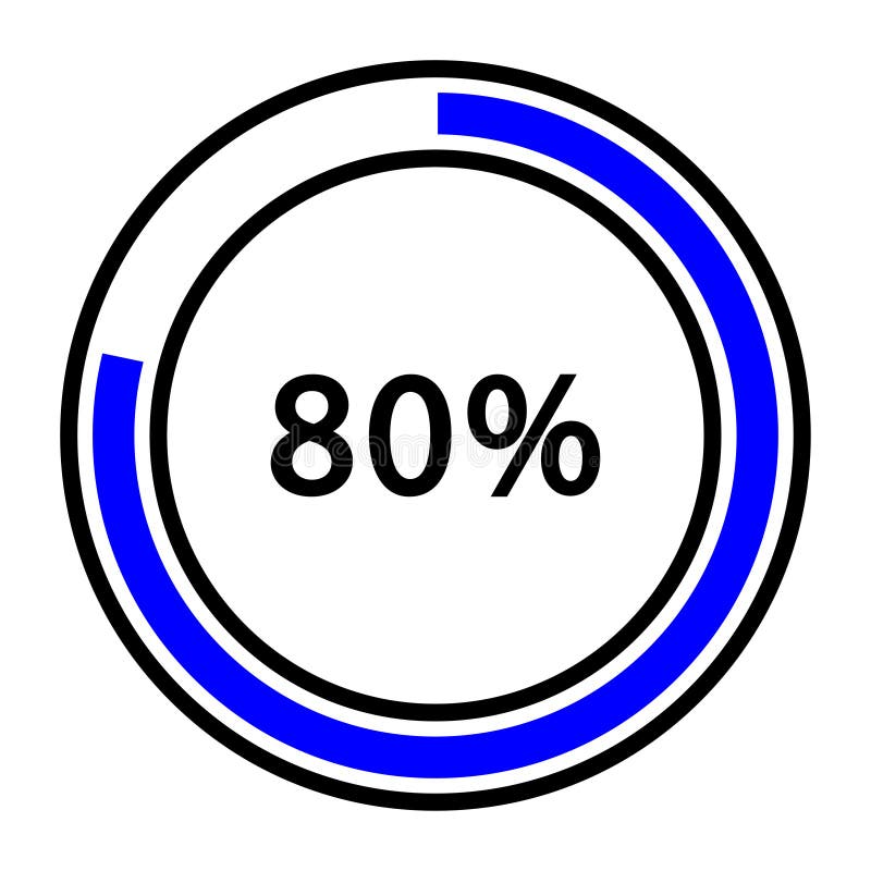Progress Bar and Loading Icons 85 Percent Stock Vector - Illustration ...