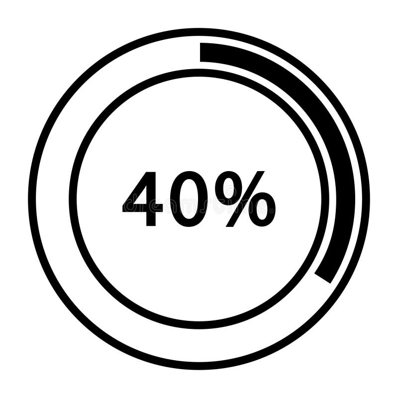 Progress Bar and Loading Icons 40 Percent Stock Vector - Illustration ...