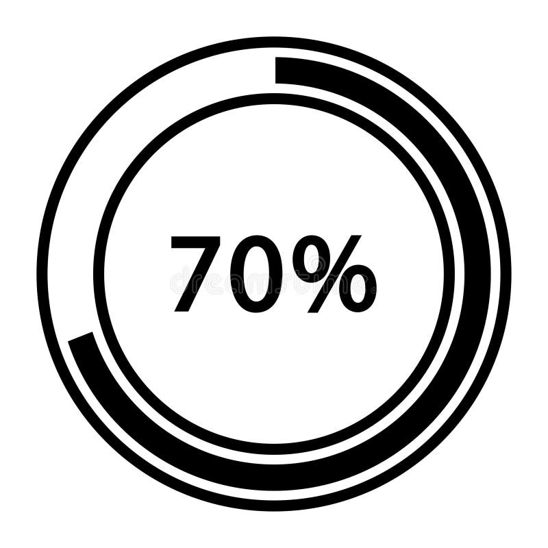 Progress Bar and Loading Icons 70 Percent Stock Vector - Illustration ...