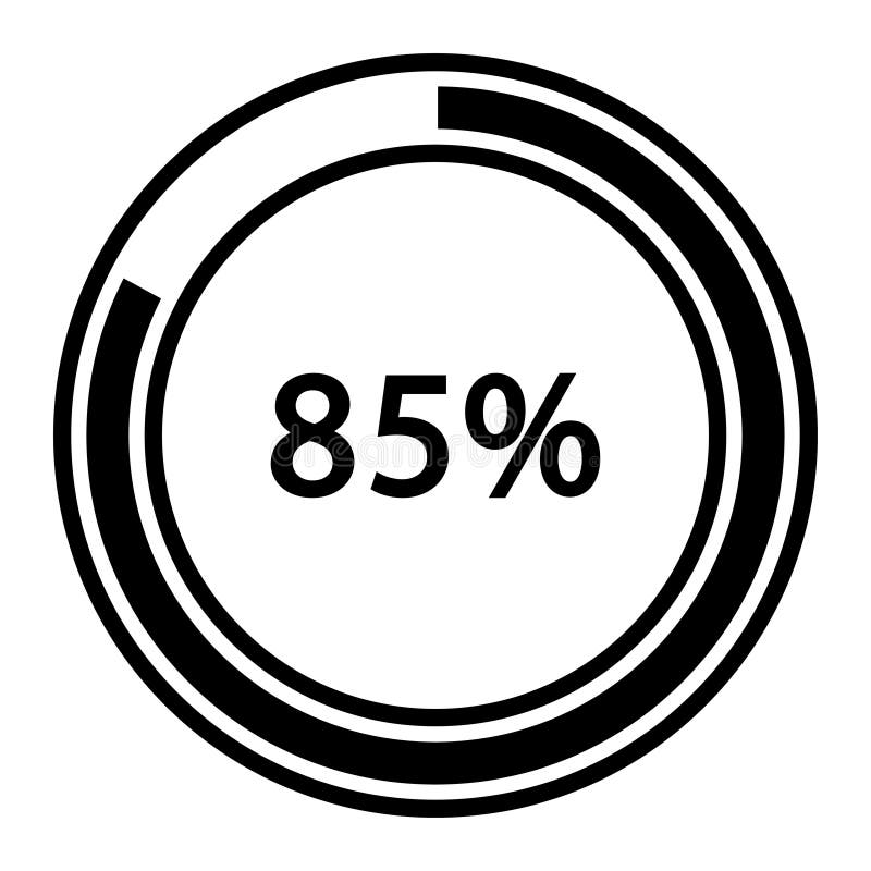 Progress Bar and Loading Icons 85 Percent Stock Vector - Illustration ...