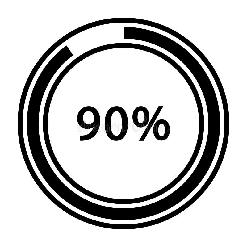 Progress Bar and Loading Icons 85 Percent Stock Vector - Illustration ...