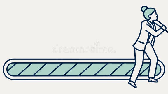 Progress Bar with Person. Loading and Achievement Vector, Vector Design ...