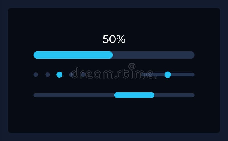 Progress Bar and Range Slider UI Element Template Stock Vector ...
