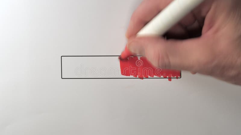 A Progress Bar with the Red Pen Indicator on a Vertically Oriented Look ...
