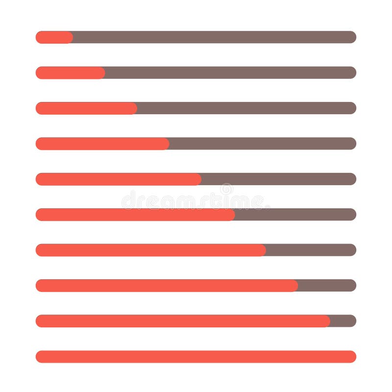 Progress Bar Set. Loading Status Bar Web Indicator. Process Download ...