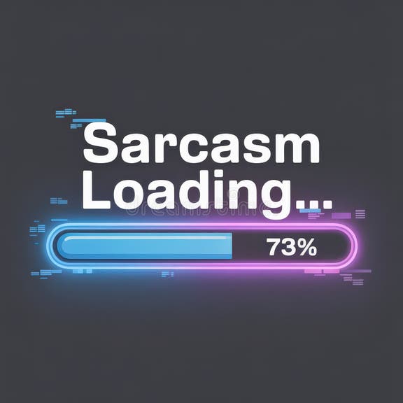 Progress Bar Showcasing Sarcasm Loading with a Futuristic Digital ...