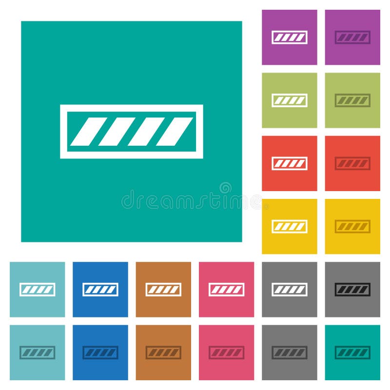 Progress Bar Square Flat Multi Colored Icons Stock Vector ...