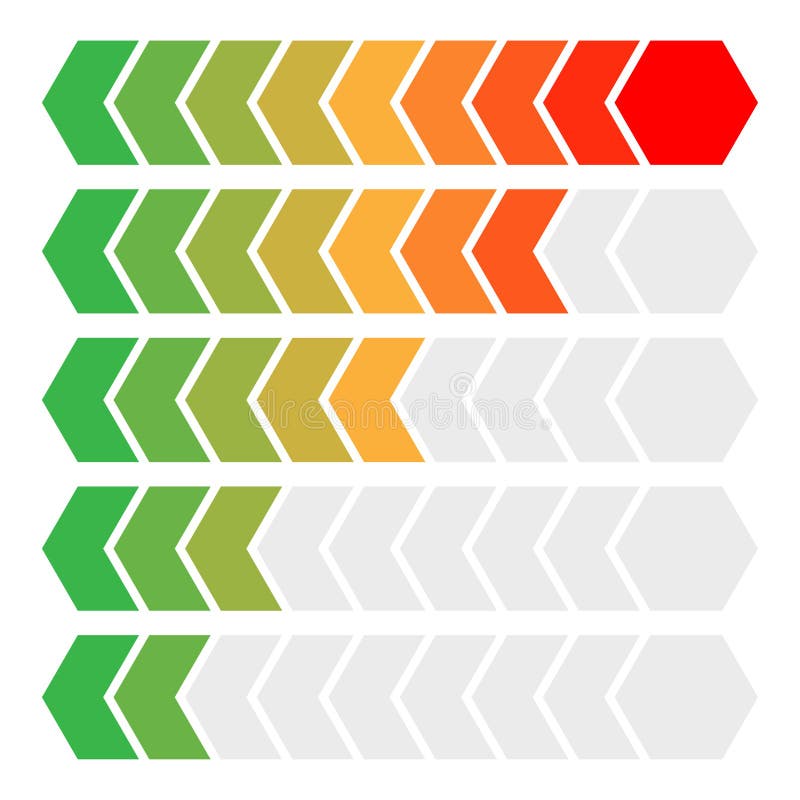 Progress Bar. Steps, Phases, Level Indicator. Yardstick Meter Stock ...