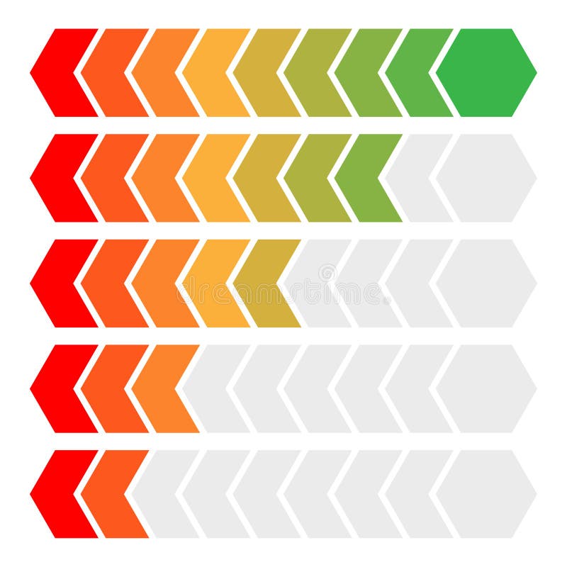 Progress Bar. Steps, Phases, Level Indicator. Yardstick Meter Stock ...