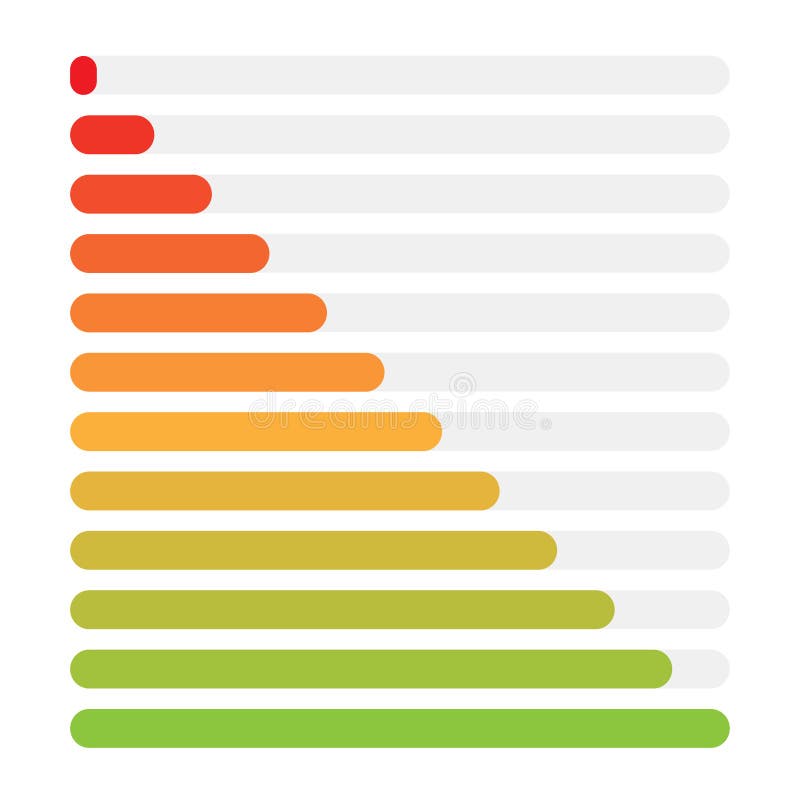 Progress Bar. Steps, Phases, Level Indicator. Yardstick Meter Stock ...