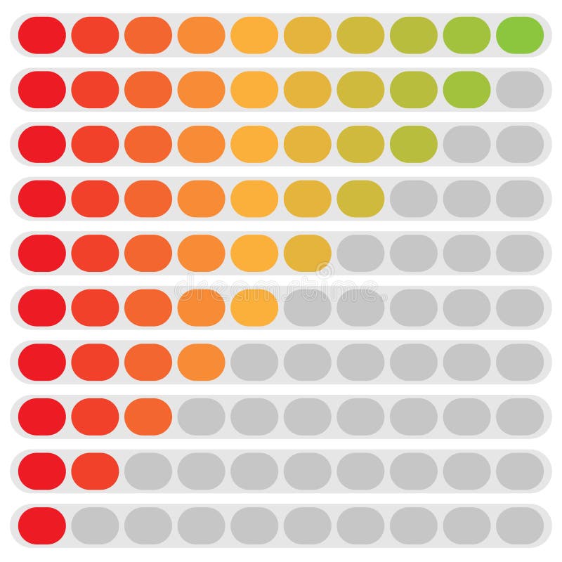 Progress Bar. Steps, Phases, Level Indicator. Yardstick Meter Stock ...