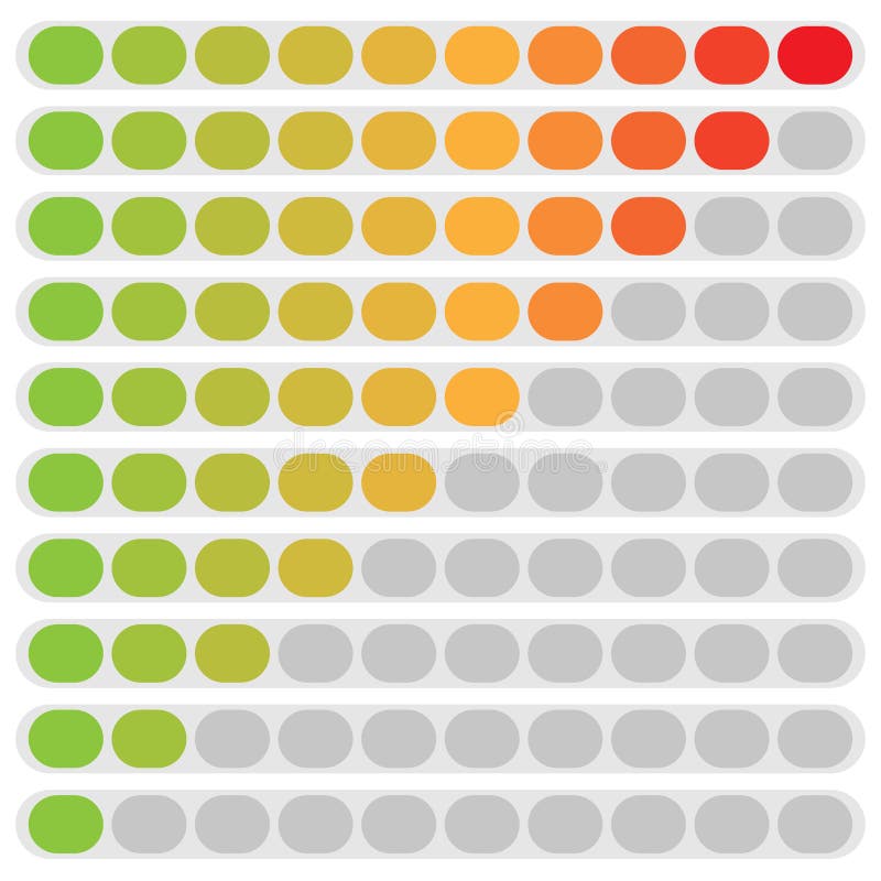 Progress Bar. Steps, Phases, Level Indicator. Yardstick Meter Stock ...
