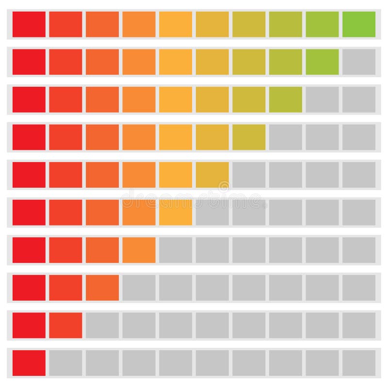 Progress Bar. Steps, Phases, Level Indicator. Yardstick Meter Stock ...