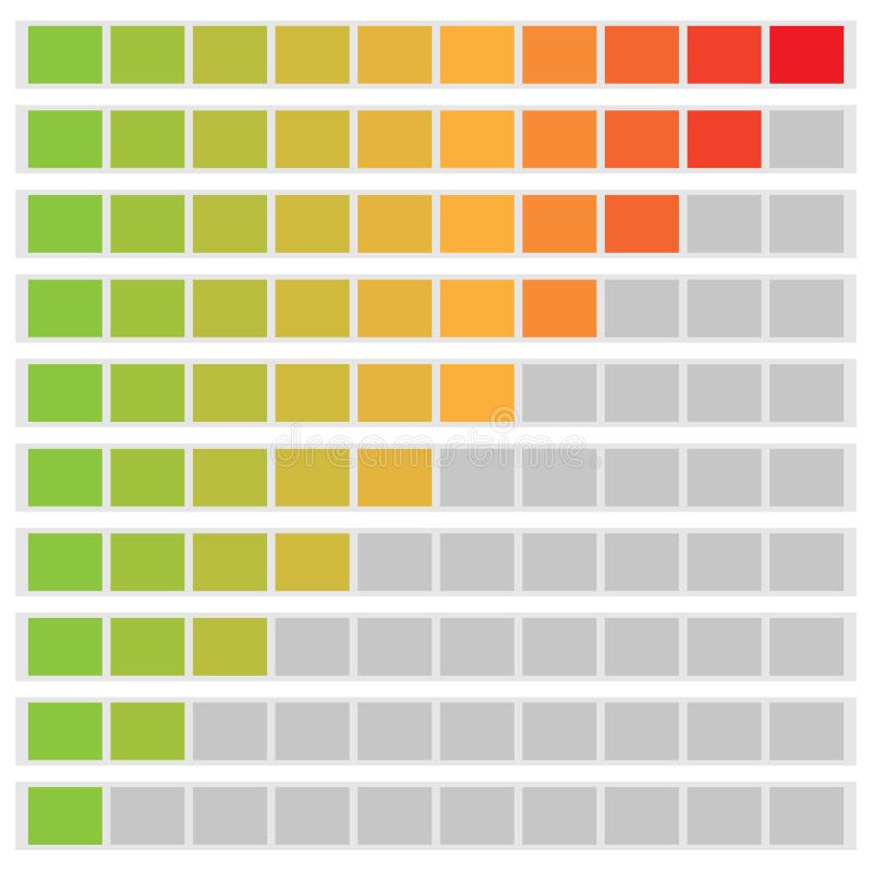 Progress Bar. Steps, Phases, Level Indicator. Yardstick Meter Stock ...