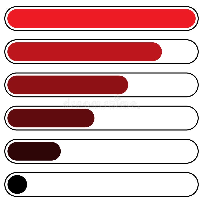 Progress Bar. Steps, Phases, Level Indicator. Yardstick Meter Stock ...