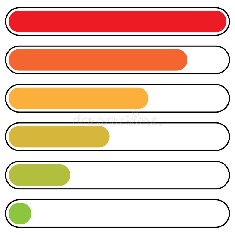 Progress Bar. Steps, Phases, Level Indicator. Yardstick Meter Stock ...