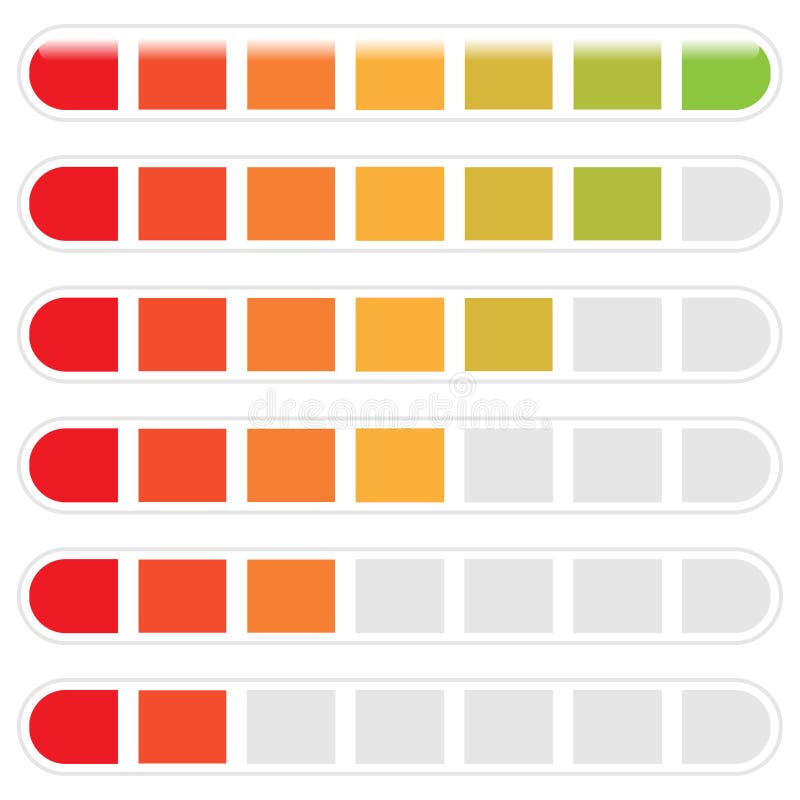 Progress Bar. Steps, Phases, Level Indicator. Yardstick Meter Stock ...