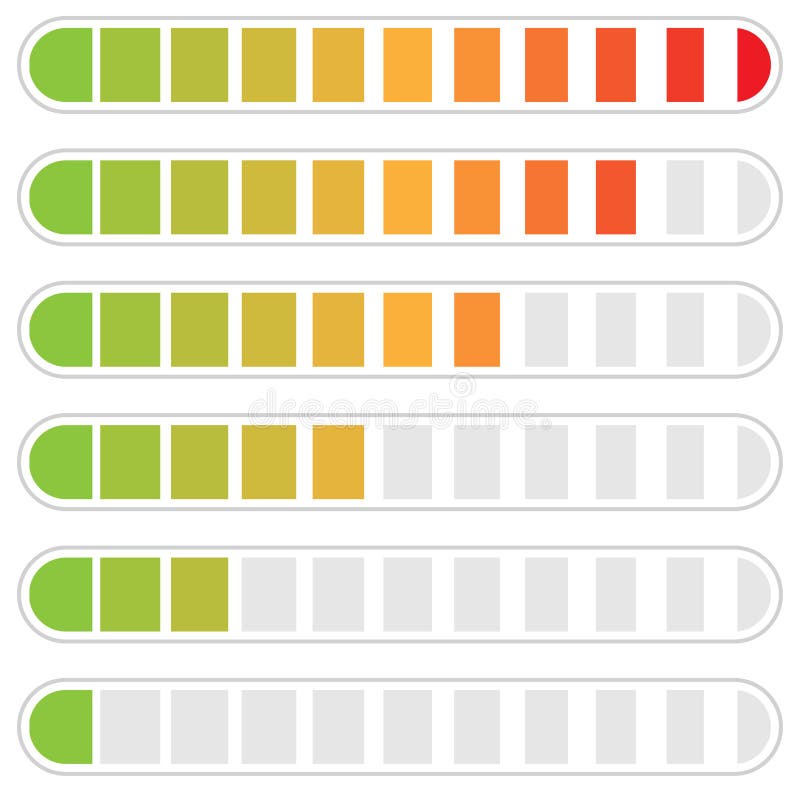 Progress Bar. Steps, Phases, Level Indicator. Yardstick Meter Stock ...