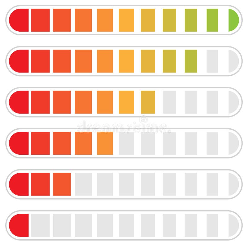 Progress Bar. Steps, Phases, Level Indicator. Yardstick Meter Stock ...