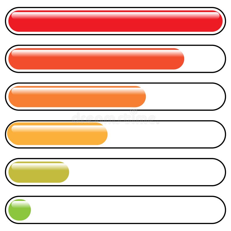 Progress Bar. Steps, Phases, Level Indicator. Yardstick Meter Stock ...