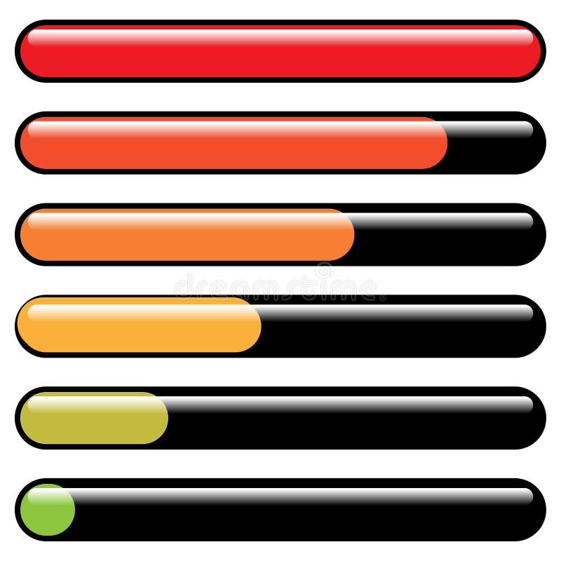 Progress Bar. Steps, Phases, Level Indicator. Yardstick Meter Stock ...