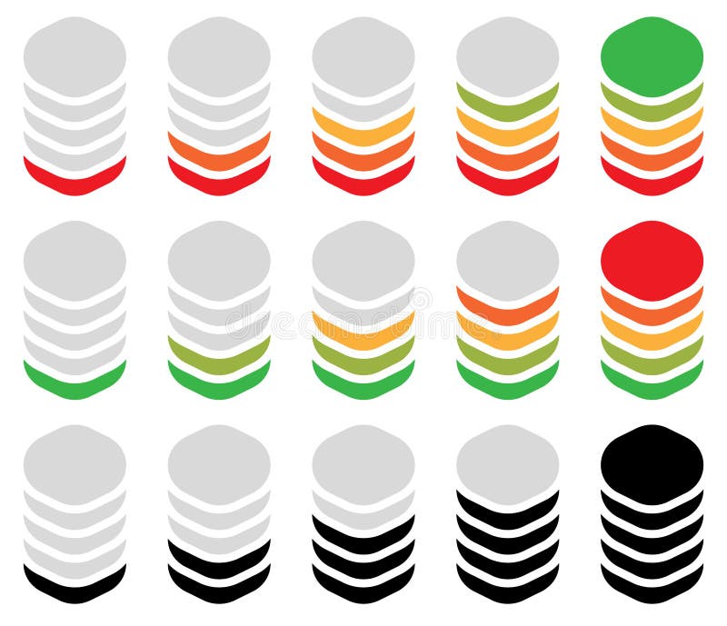 Progress Bar. Steps, Phases, Level Indicator. Yardstick Meter Stock ...