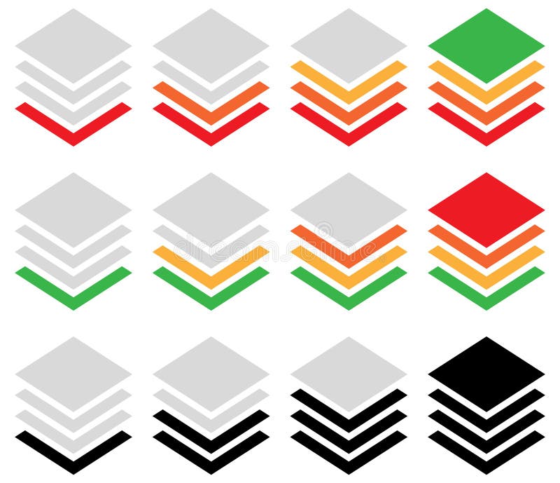 Progress Bar. Steps, Phases, Level Indicator. Yardstick Meter Stock ...