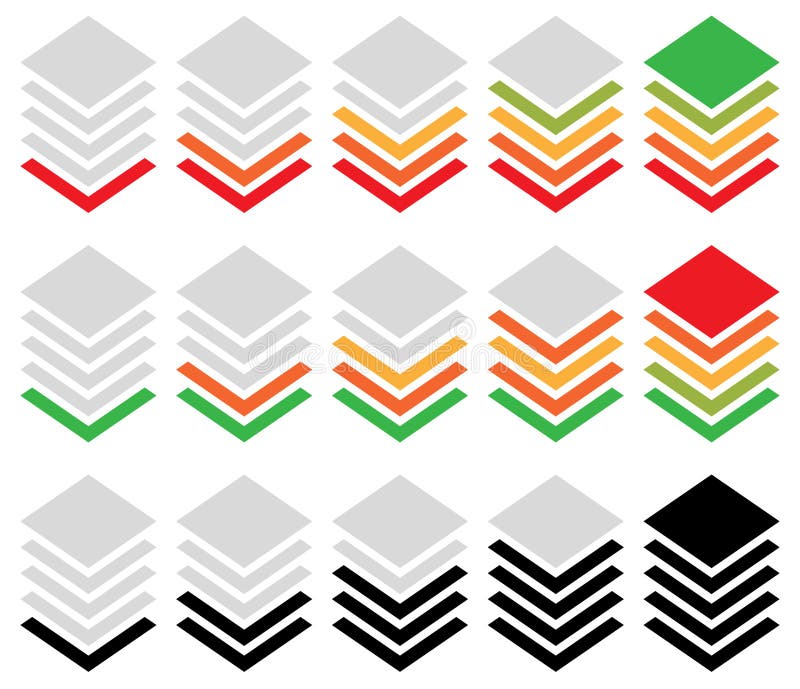 Progress Bar. Steps, Phases, Level Indicator. Yardstick Meter Stock ...