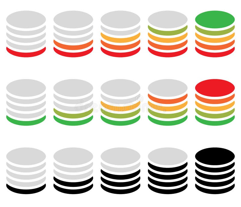 Progress Bar. Steps, Phases, Level Indicator. Yardstick Meter Stock ...