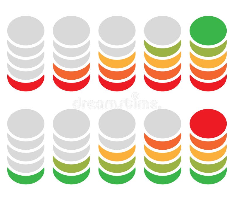 Progress Bar. Steps, Phases, Level Indicator. Yardstick Meter Stock ...