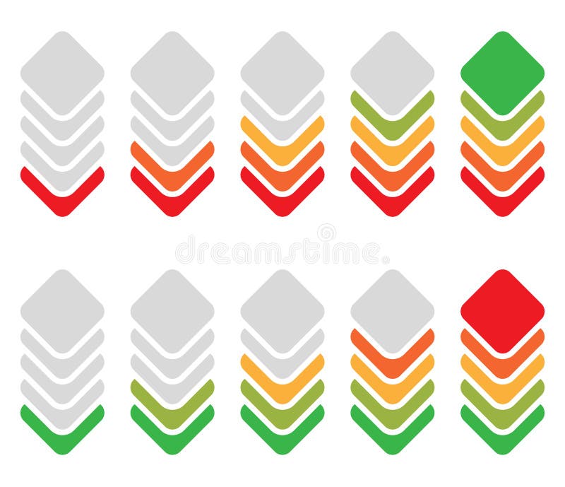 Progress Bar. Steps, Phases, Level Indicator. Yardstick Meter Stock ...
