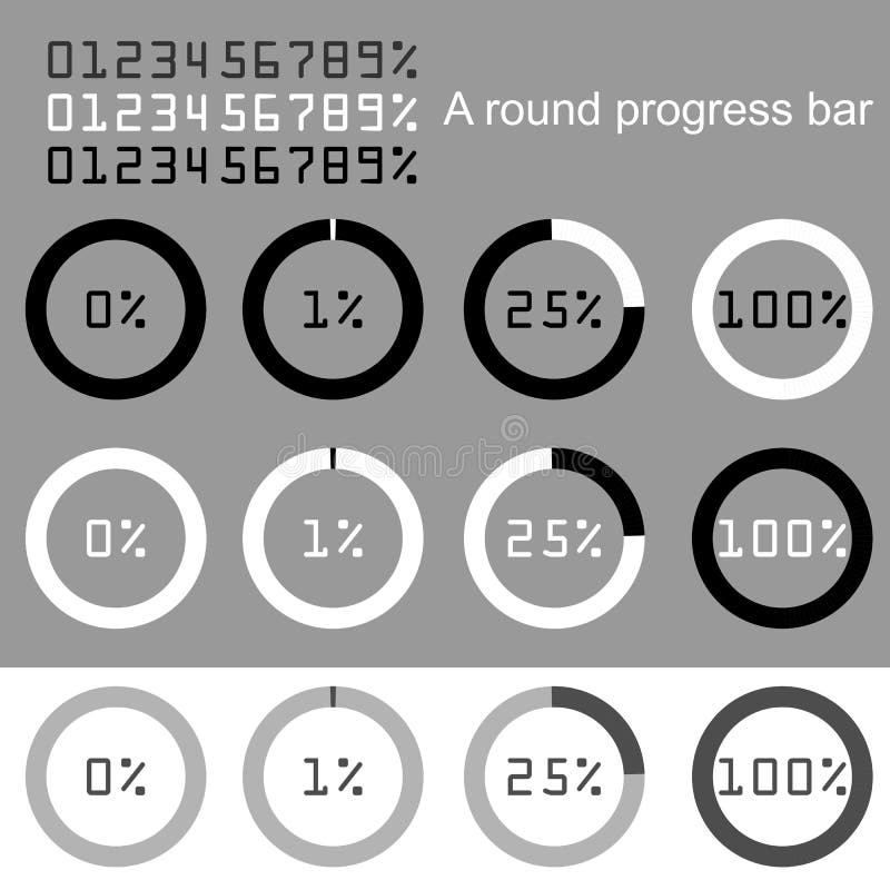 Progress bars stock vector. Illustration of white, sites - 63399308