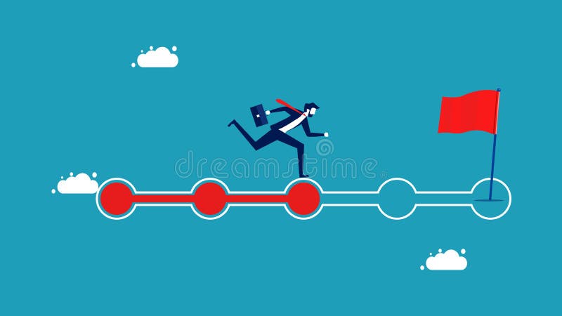 Progress from the Beginning To Success. Development Stock Vector ...
