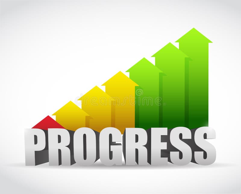 Progress Business Graph Illustration Design Royalty Free Stock Photo ...
