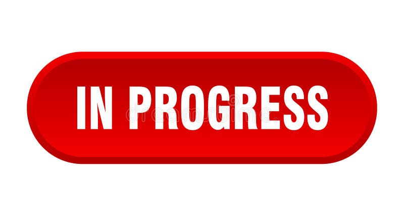 In progress button stock vector. Illustration of button - 158491188