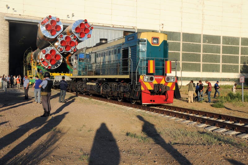 Progress Cargo Spacecraft Roll-out Editorial Stock Photo - Image of ...