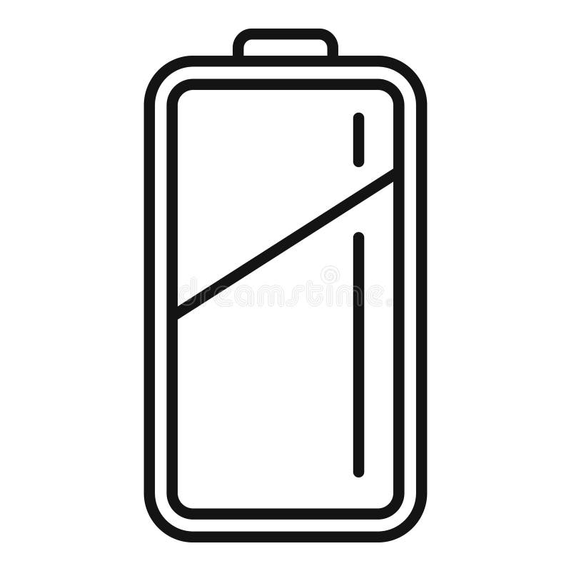 Progress Charging Indicator Icon Outline Vector. Battery Process Stock ...